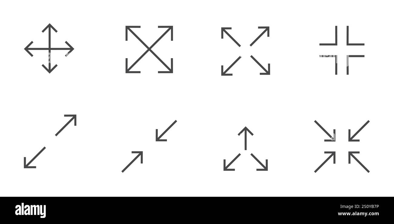 Full screen icon interface menu cursor bitton, application size control ...