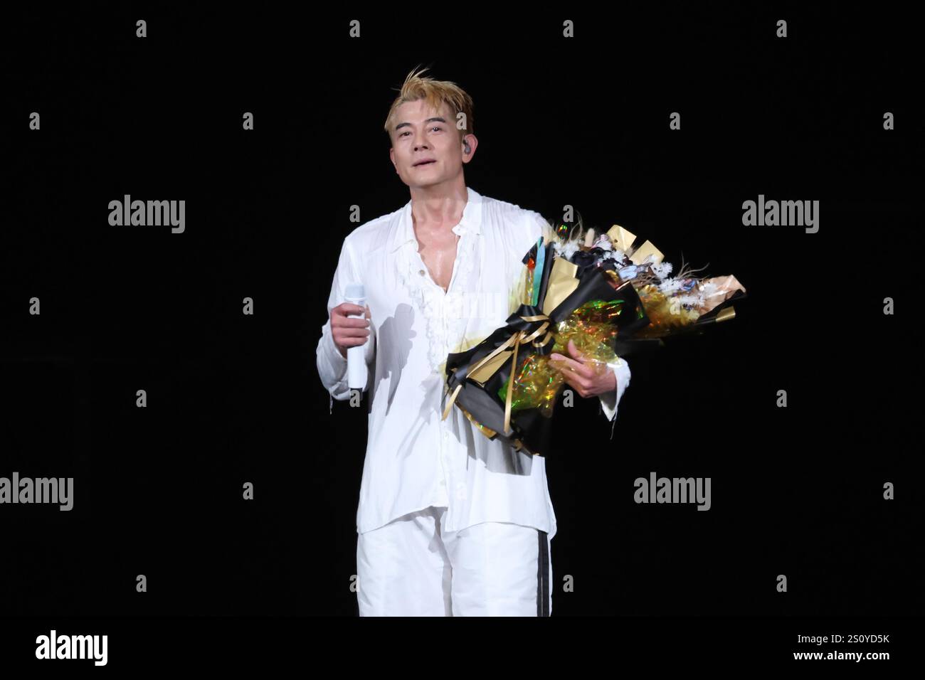 Hong Kong singer, dancer and actor Aaron Kwok holds a concert in Taipei City, Taiwan, 27 ...