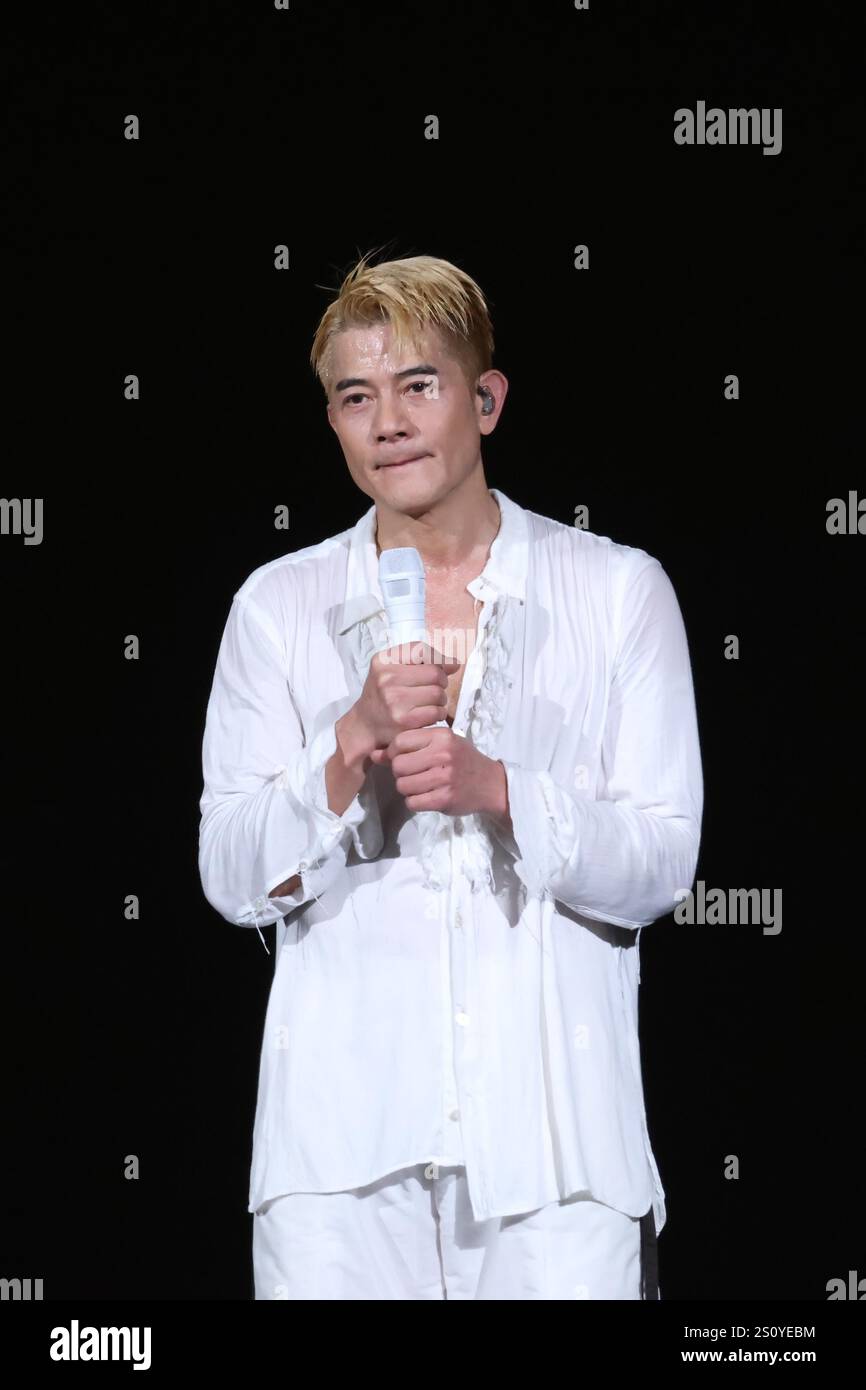 Hong Kong singer, dancer and actor Aaron Kwok holds a concert in Taipei ...