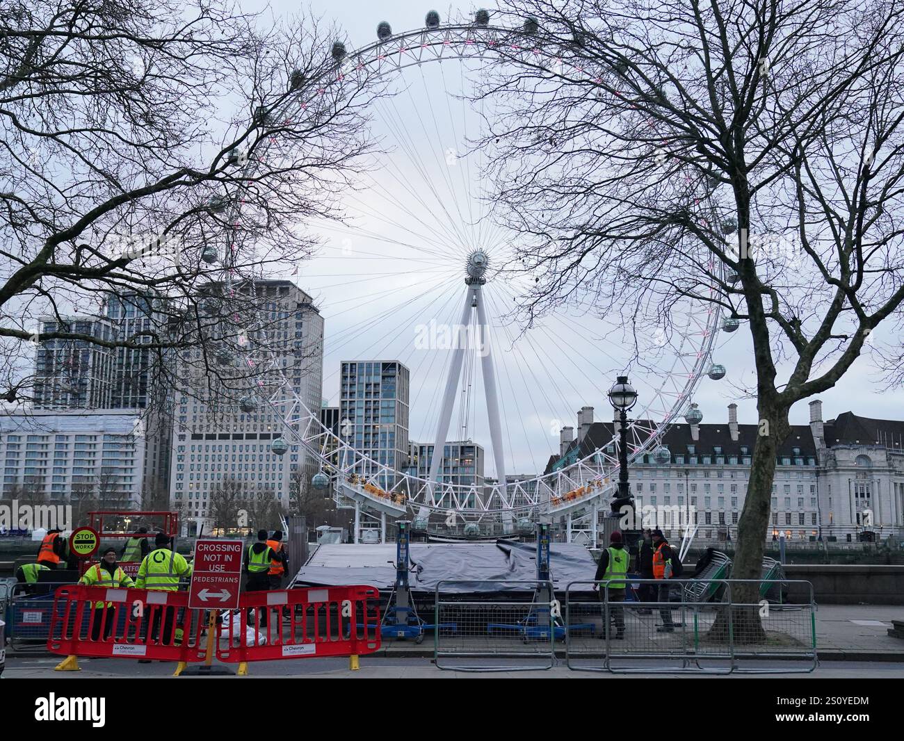 Preparations continue for the New Year's Eve fireworks display in ...