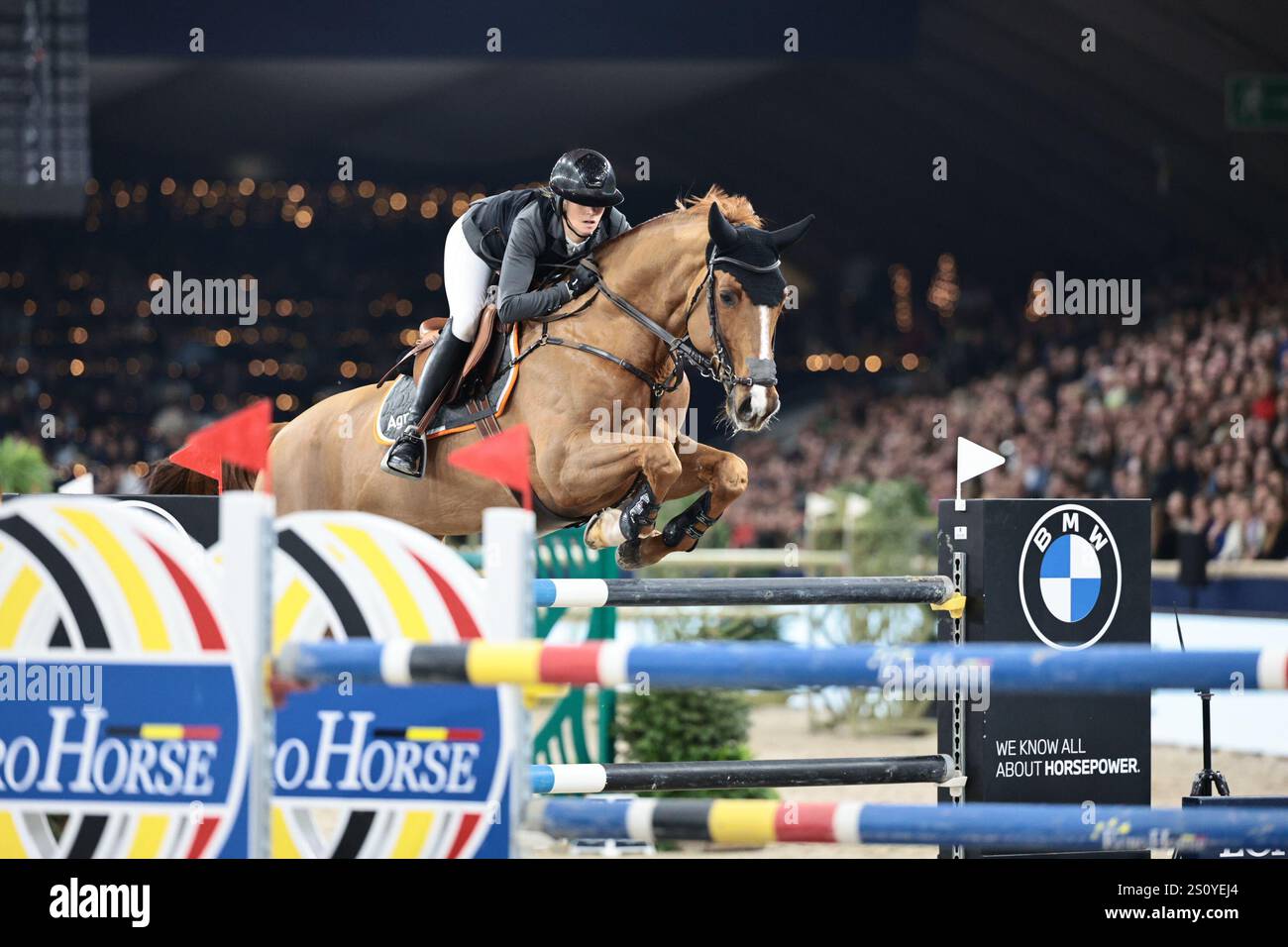 Sandra Auffarth of Germany with Quirici H during the Sport Vlaanderen ...