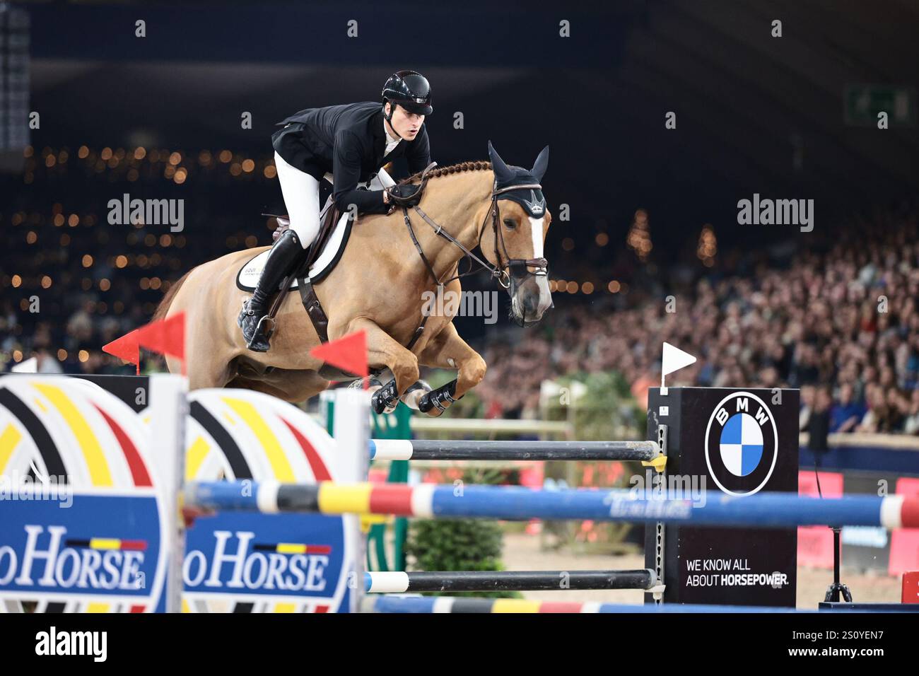 Thibault Philippaerts of Belgium with Qosito van de Koekoek during the ...