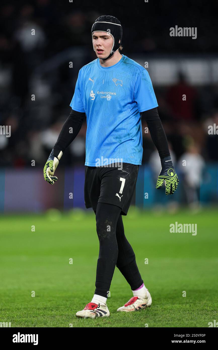Derby County goalkeeper Jacob Widell Zetterstrom before the Sky Bet ...