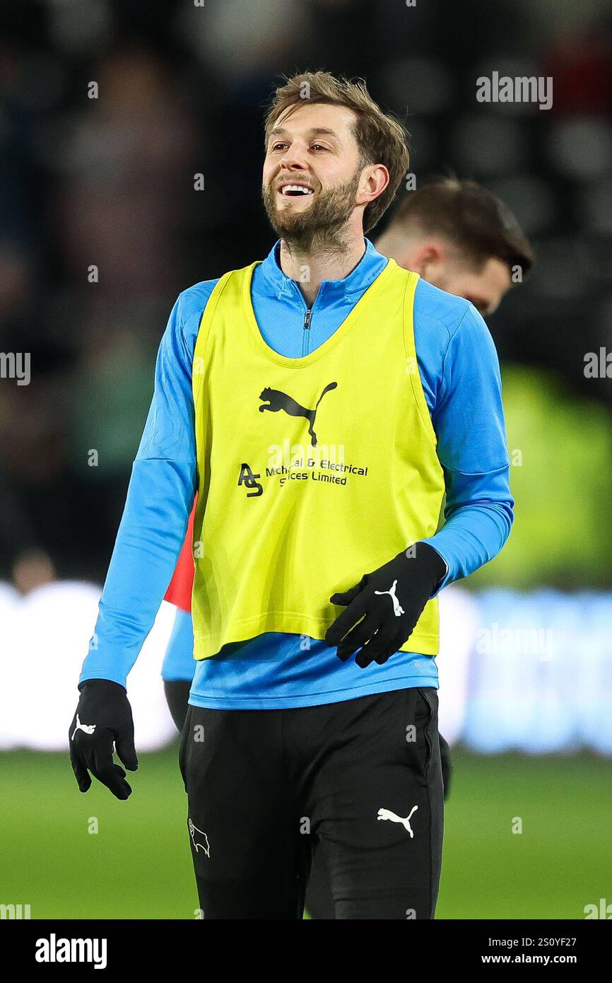 Derby County's Tom Barkhuizen before the Sky Bet Championship match at ...