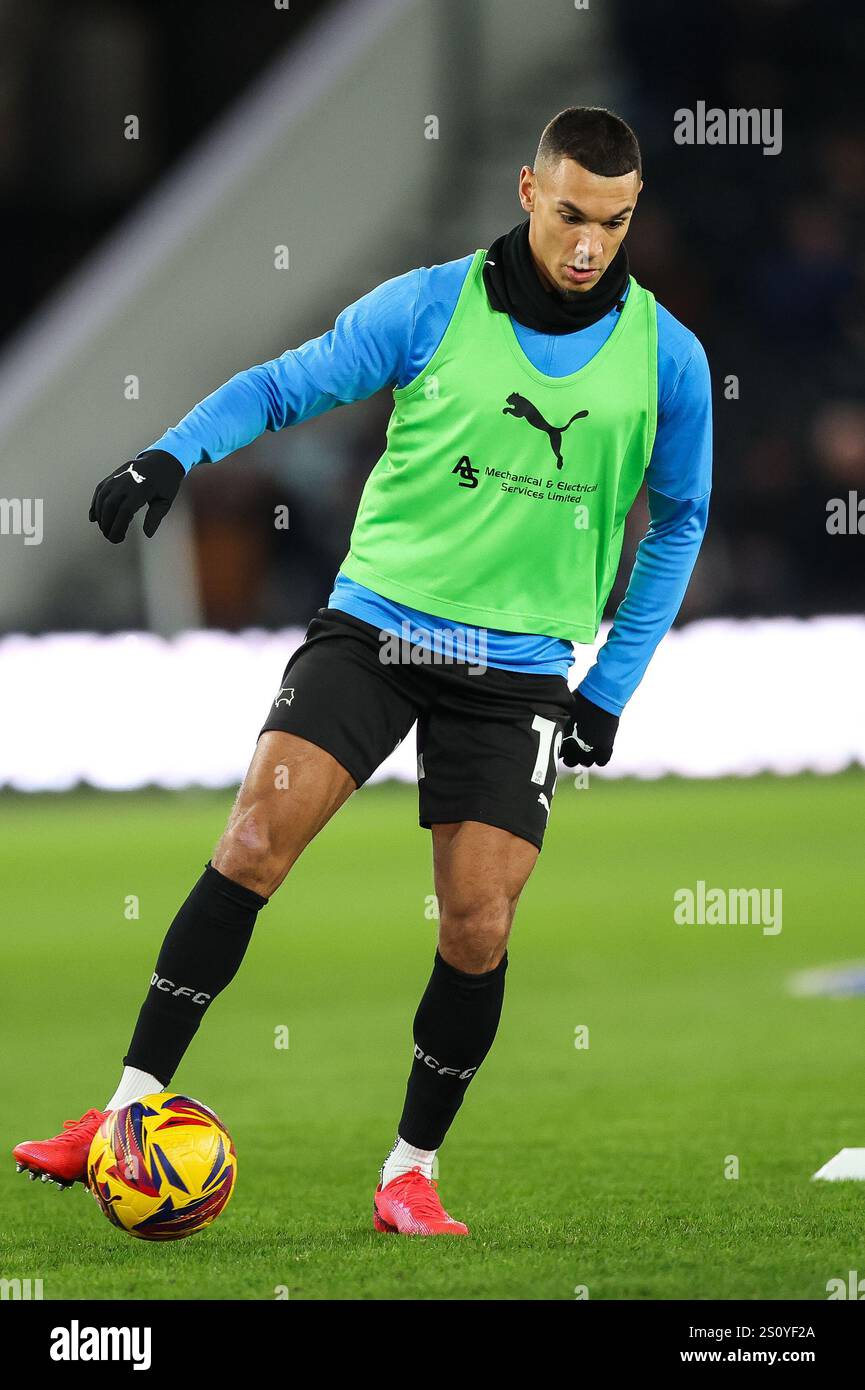 Derby County's Kayden Jackson before the Sky Bet Championship match at ...