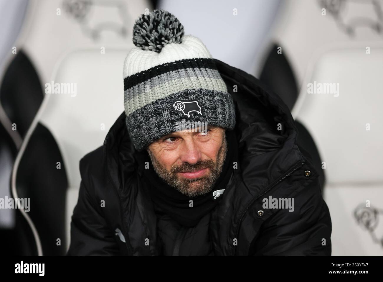 Derby County manager Paul Warne before the Sky Bet Championship match ...