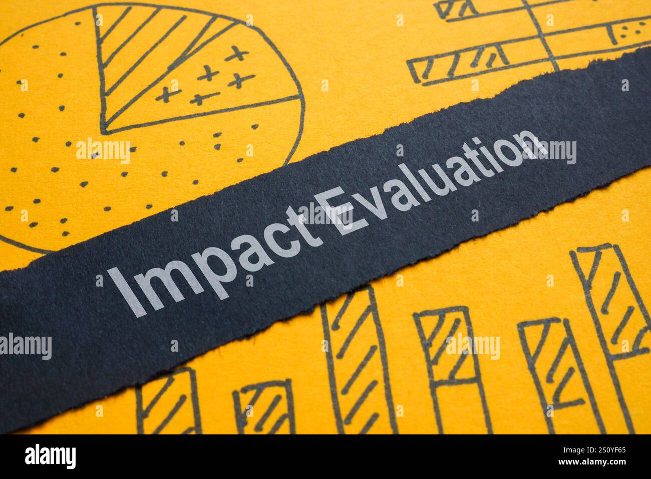 Words impact evaluation and graphs. Symbol of performance analysis ...