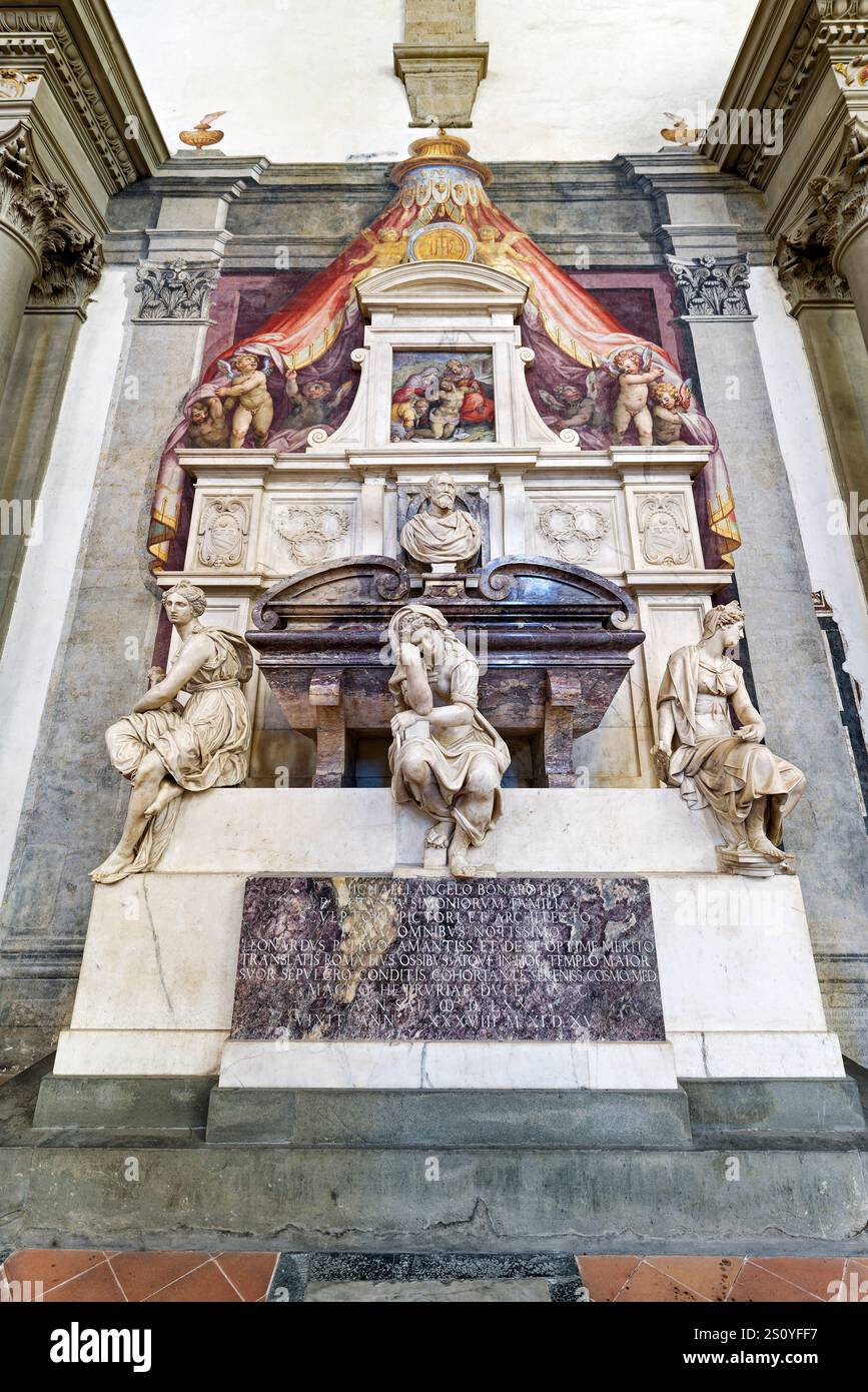 Florence Tuscany Italy. Basilica di Santa Croce (Basilica of the Holy ...