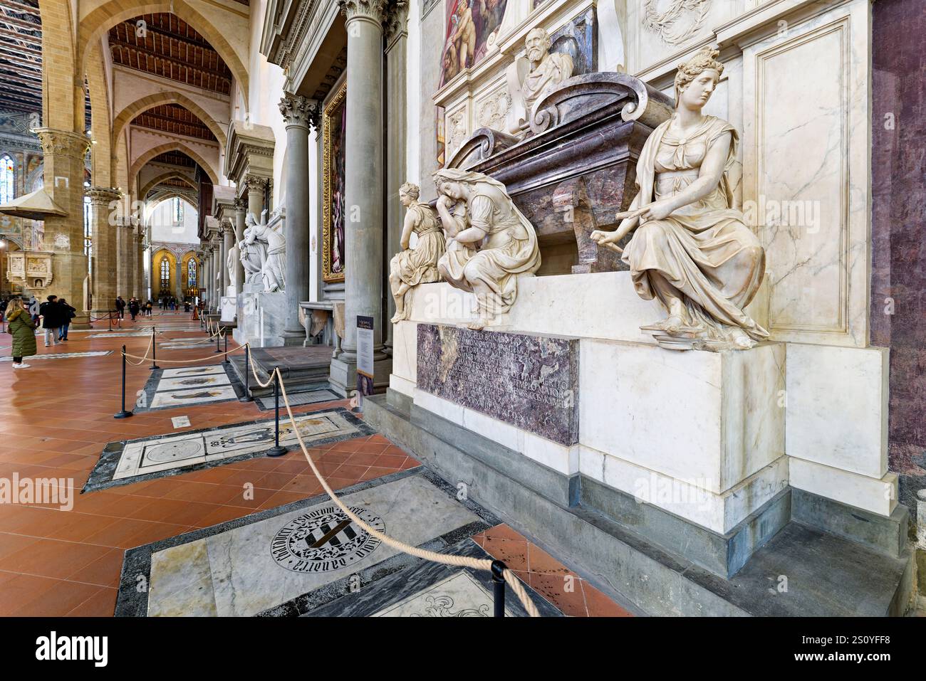 Florence Tuscany Italy. Basilica di Santa Croce (Basilica of the Holy ...