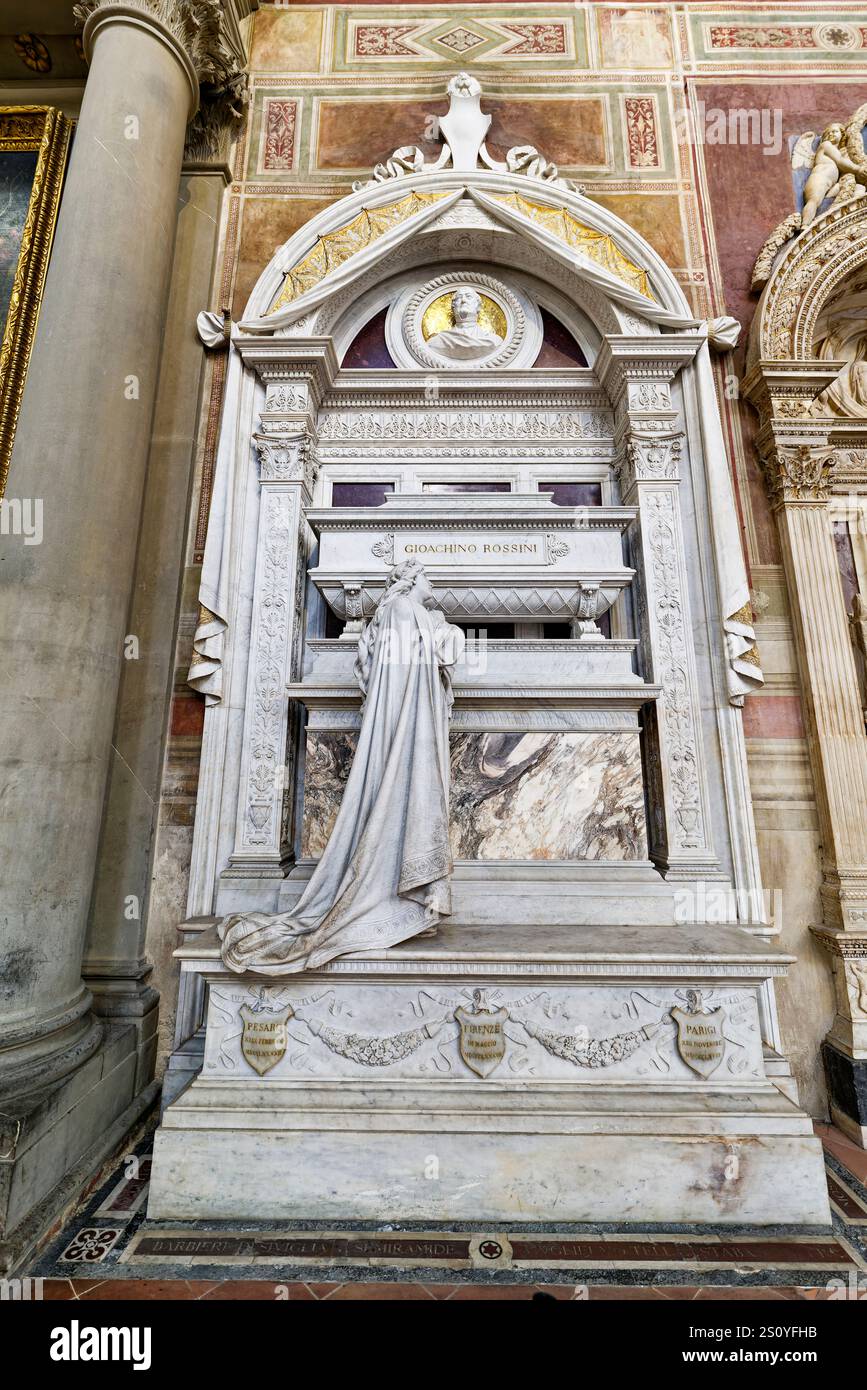 Florence Tuscany Italy. Basilica di Santa Croce (Basilica of the Holy ...