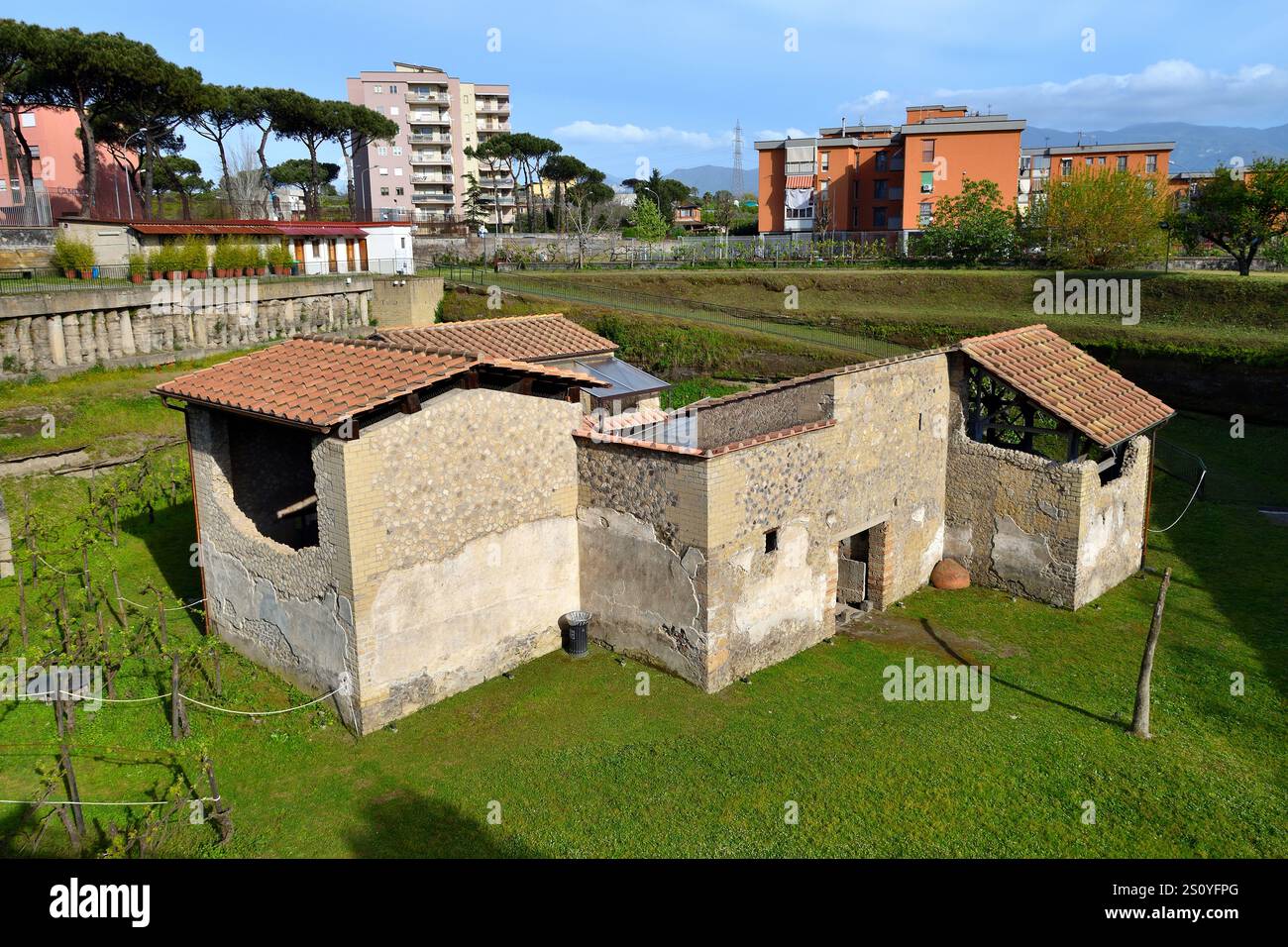 Villa Regina and Museum in Boscoreale Stock Photo - Alamy