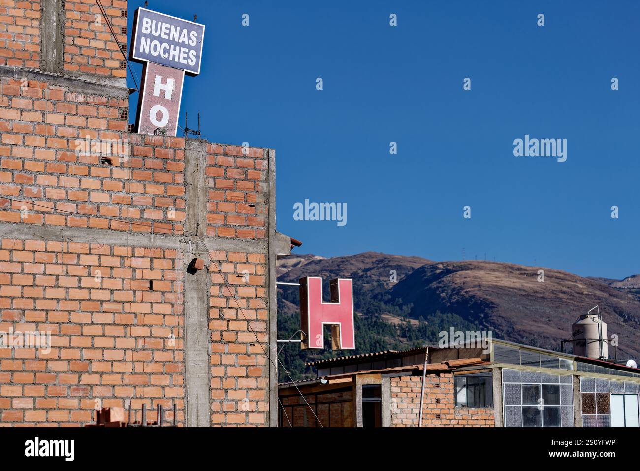 Peruvian modern building methods Stock Photo - Alamy