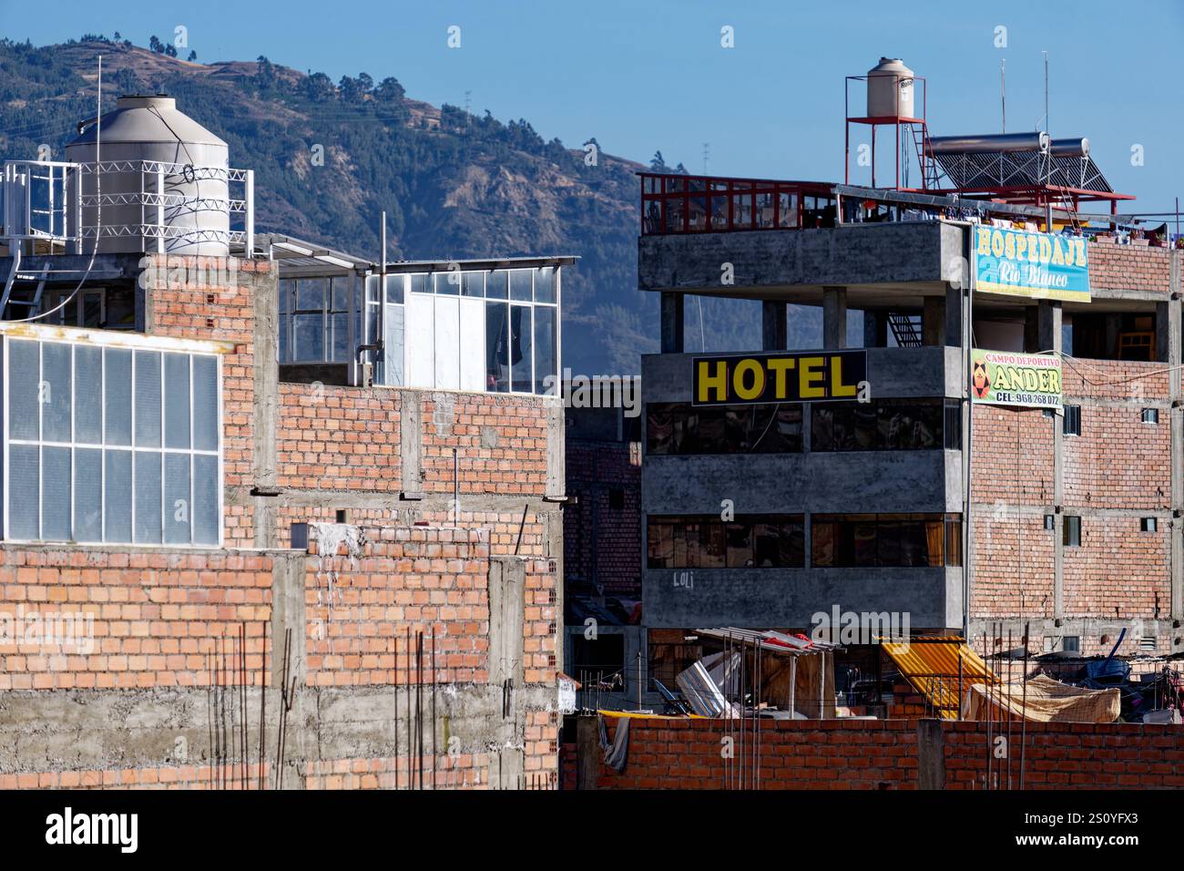 Peruvian modern building methods Stock Photo - Alamy