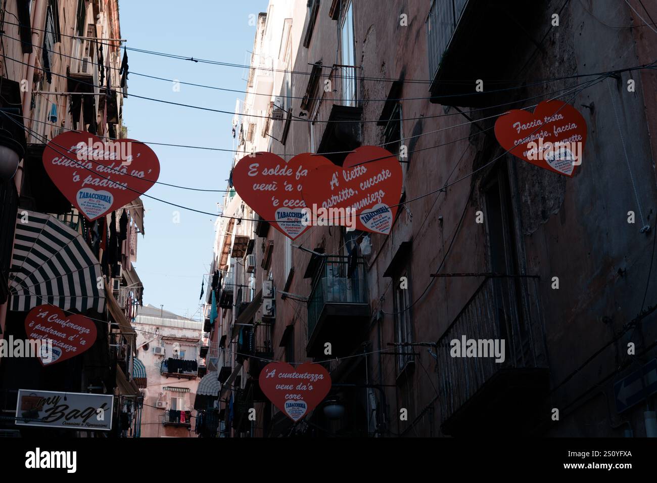 Naples, Campania, Italia, 29-12-2024- Signs in the Spanish districts ...