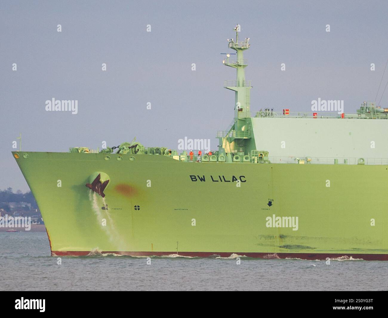 Sheerness, Kent, UK. 30th Dec, 2024. Gas ship BW Lilac arriving from ...