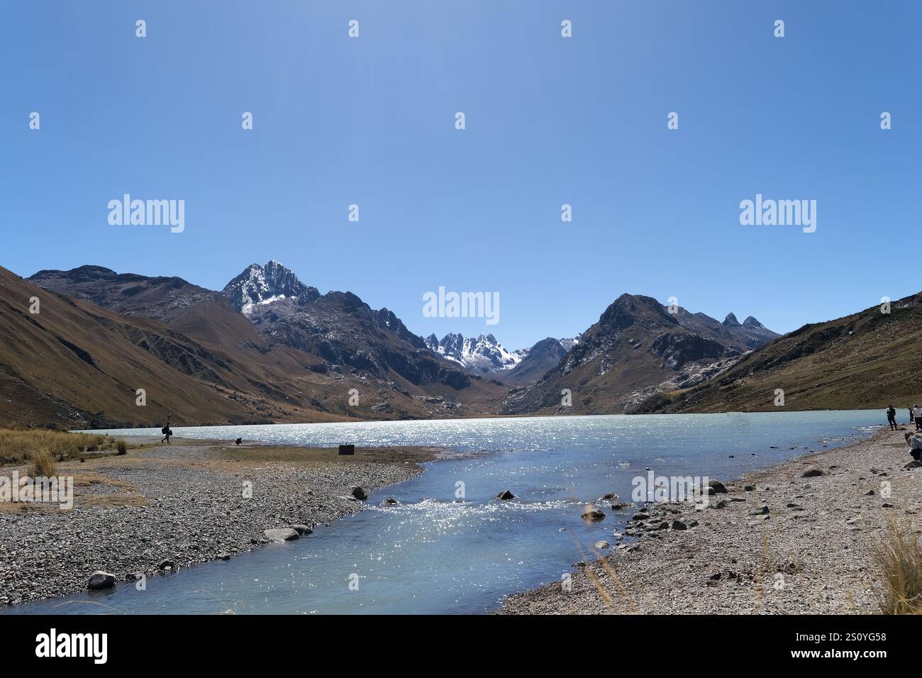 Beautiful high Andes lake Stock Photo - Alamy