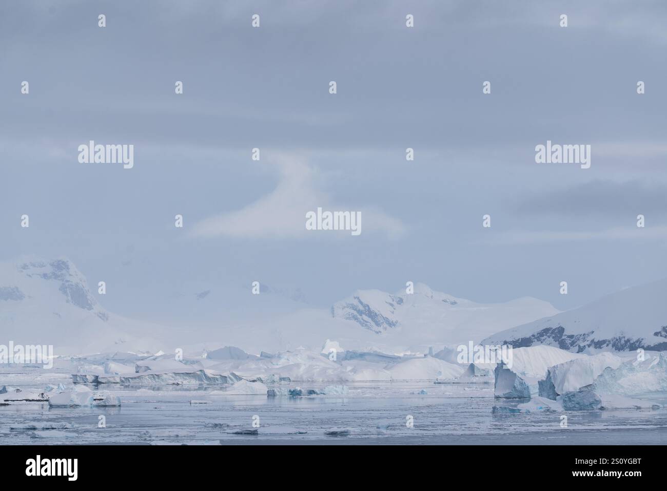 Antarctica view. Seascape and landscape of Antarctica. Glaciers Stock ...