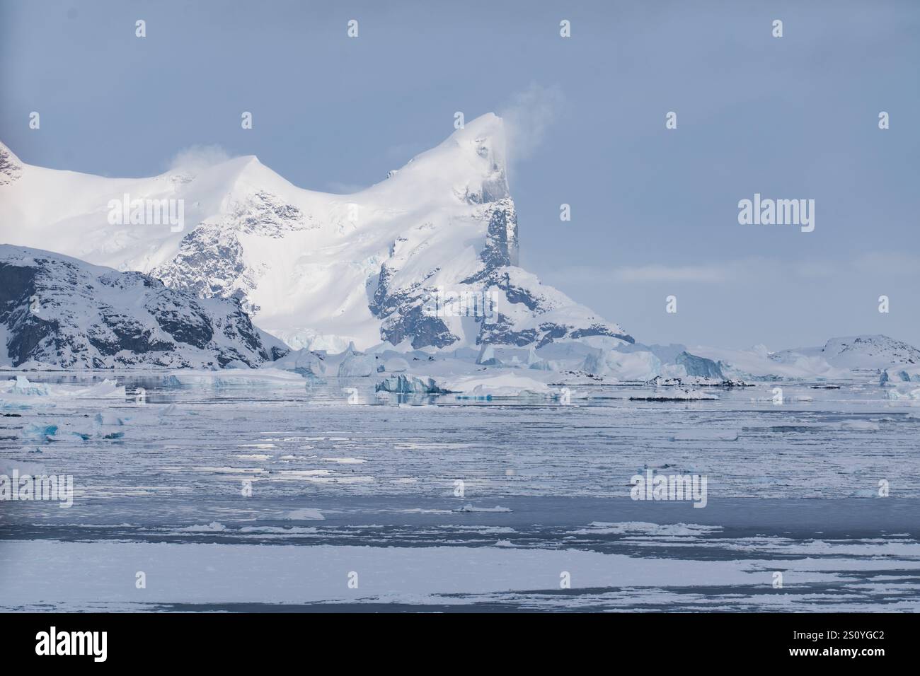 Antarctica view. Seascape and landscape of Antarctica. Glaciers Stock ...