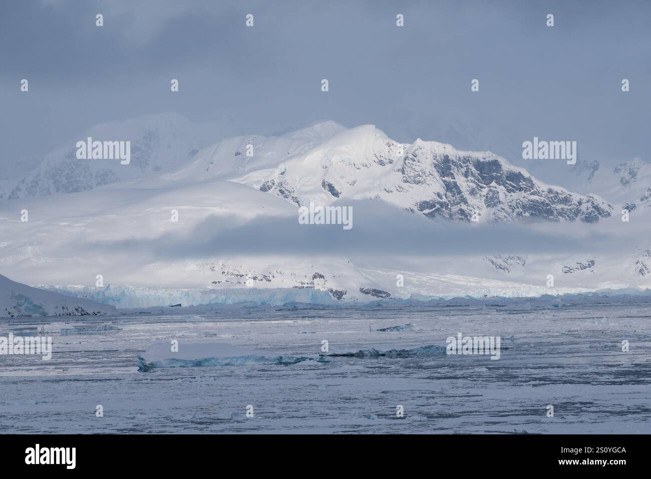 Antarctica view. Seascape and landscape of Antarctica. Glaciers Stock ...
