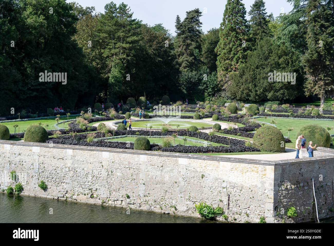 the Diane De Poitiers Garden of Chateau de Chenonceau Castle Stock ...