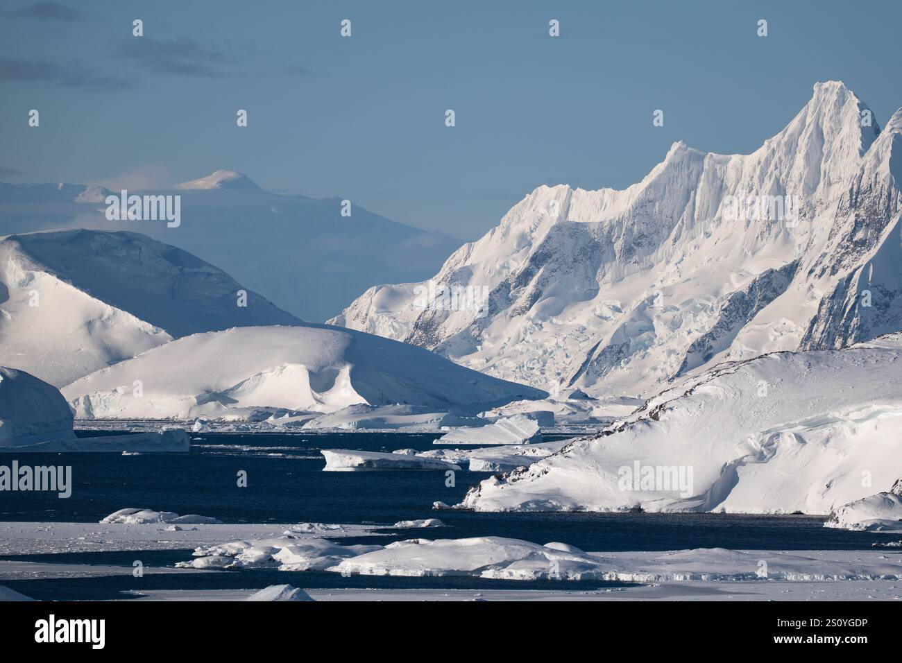Antarctica view. Seascape and landscape of Antarctica. Glaciers Stock ...