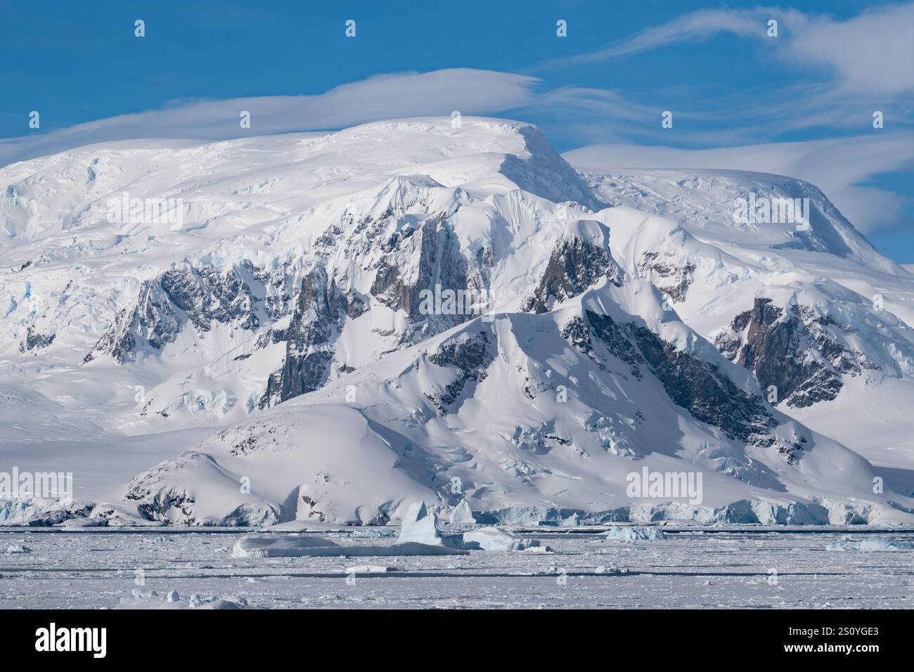 Antarctica view. Seascape and landscape of Antarctica. Glaciers Stock ...