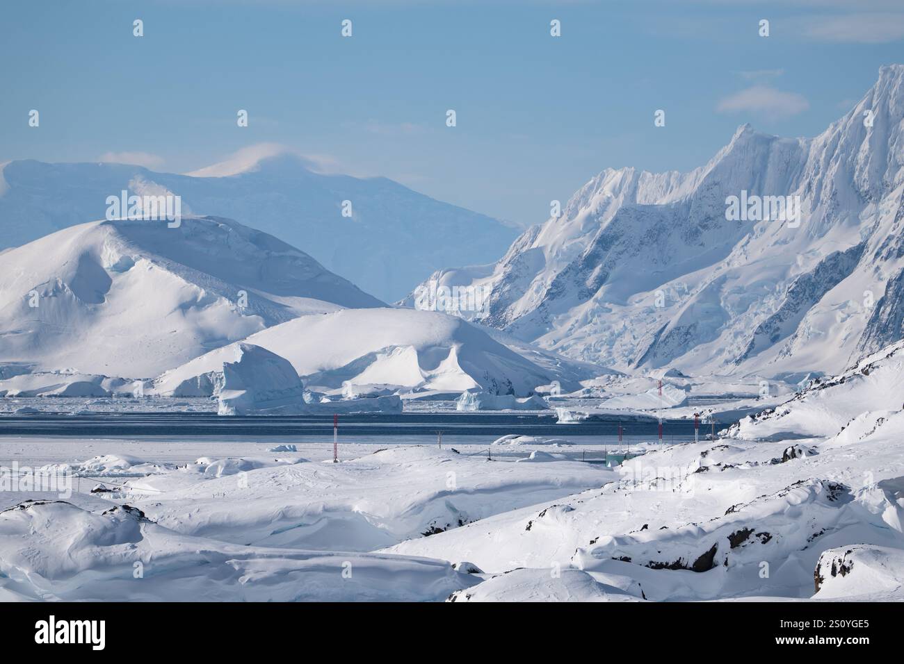 Antarctica view. Seascape and landscape of Antarctica. Glaciers Stock ...
