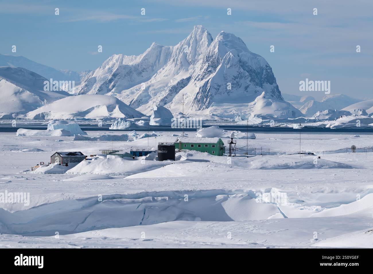 Akademik Vernadsky station. Vernadsky research base in Antarctic Stock ...