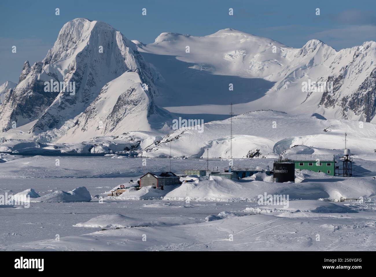 Akademik Vernadsky station. Vernadsky research base in Antarctic Stock ...