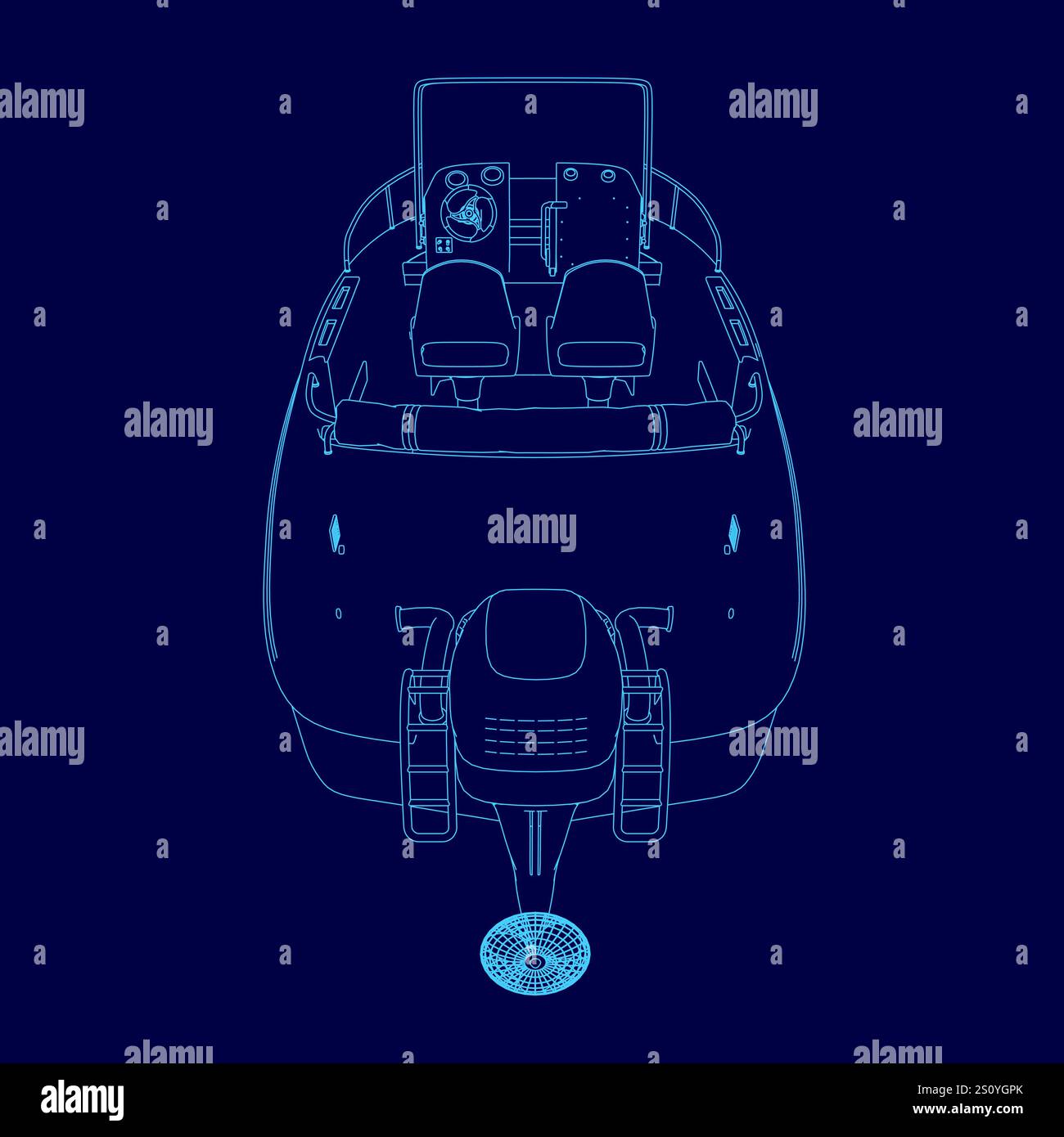 Motor boat drawing hi-res stock photography and images - Alamy