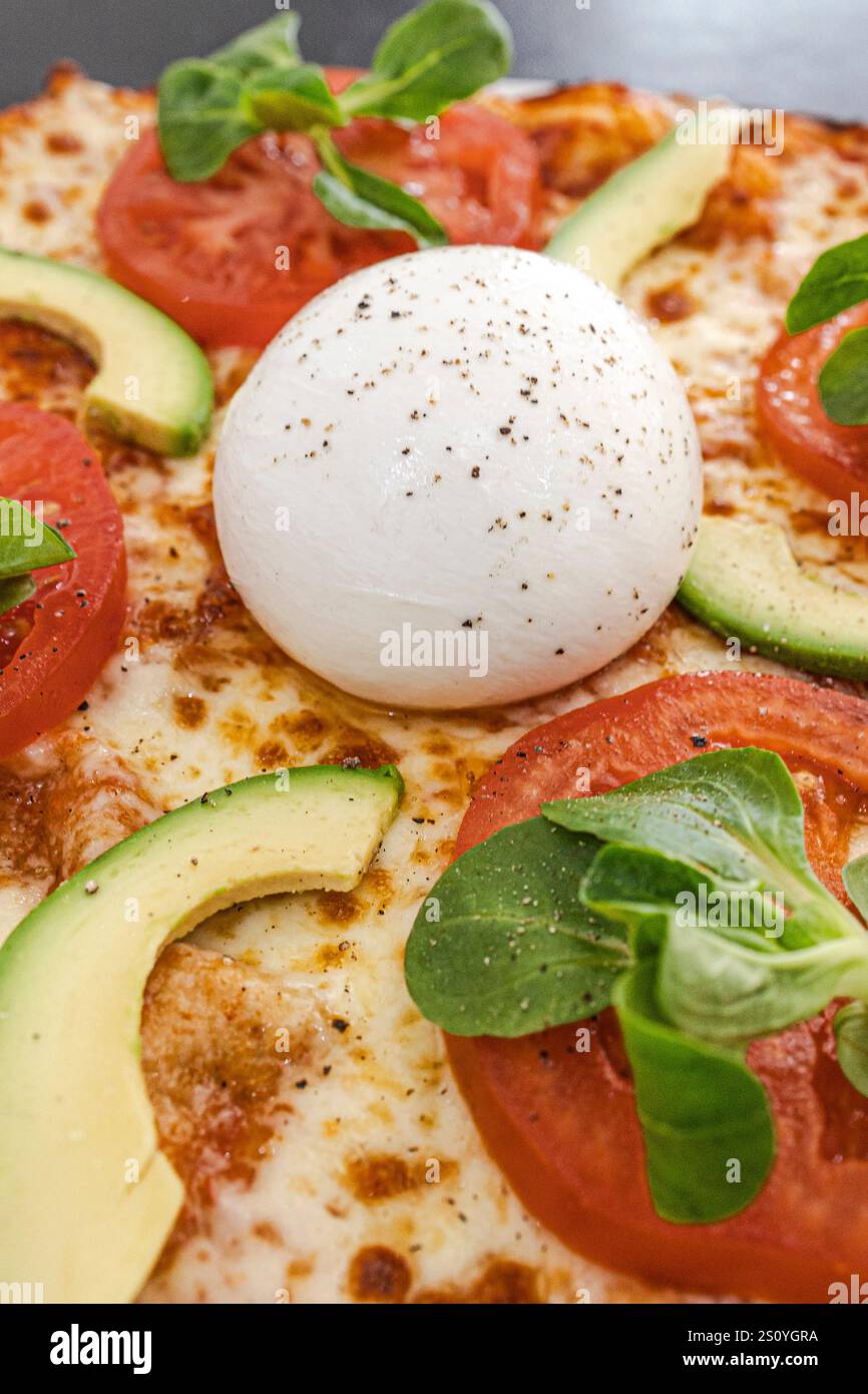 Cheese burrata mozzarella baked hi-res stock photography and images - Alamy