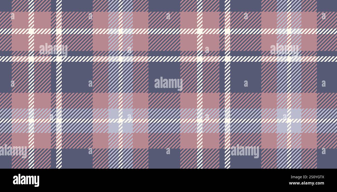 Classic Seamless Plaid Pattern in Blue and Pink Tones with Diagonal ...