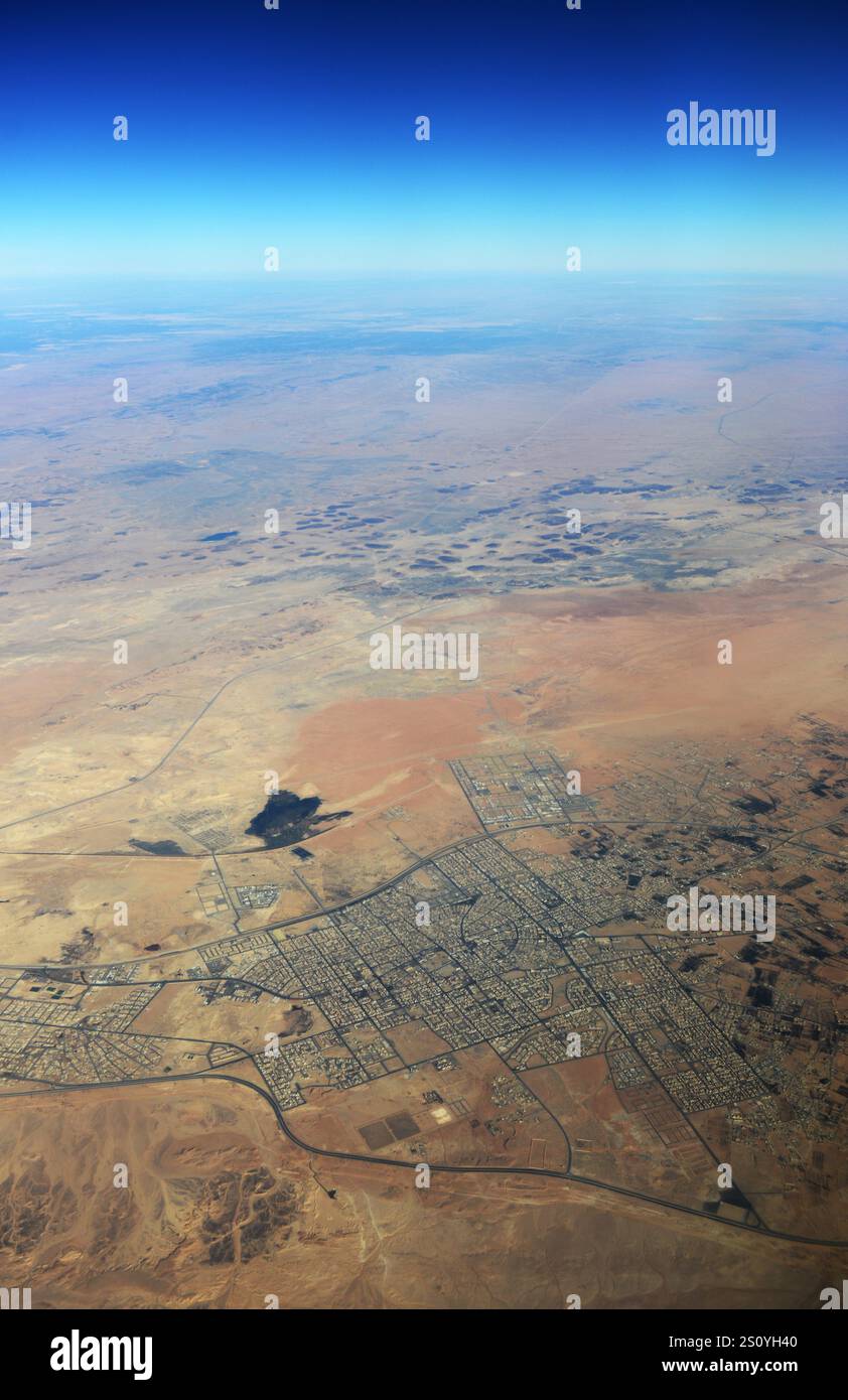 Aerial view of Al Qurayyat, Saudi Arabia Stock Photo - Alamy