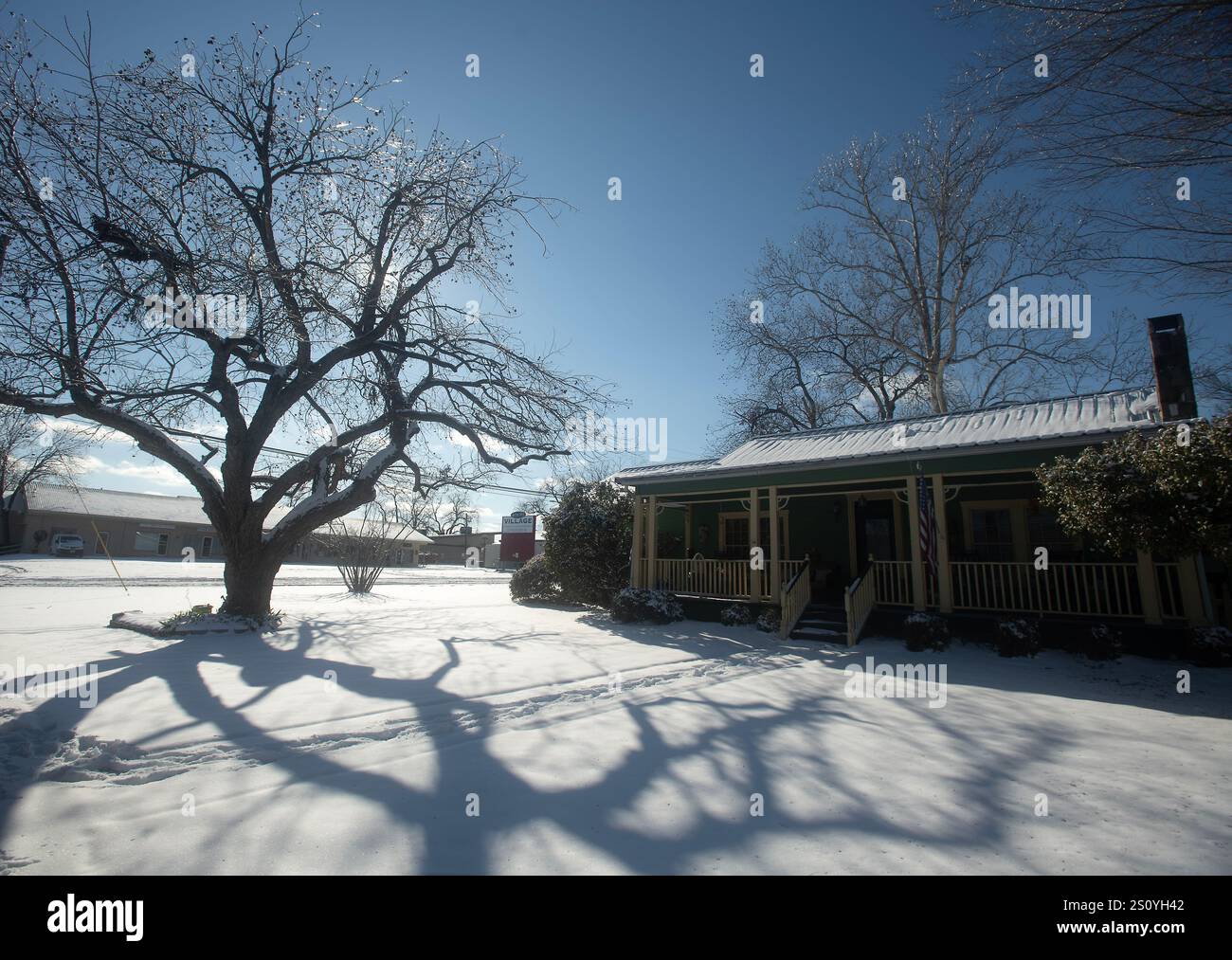 Rare winter storm covers Marble Falls, Texas Stock Photo - Alamy