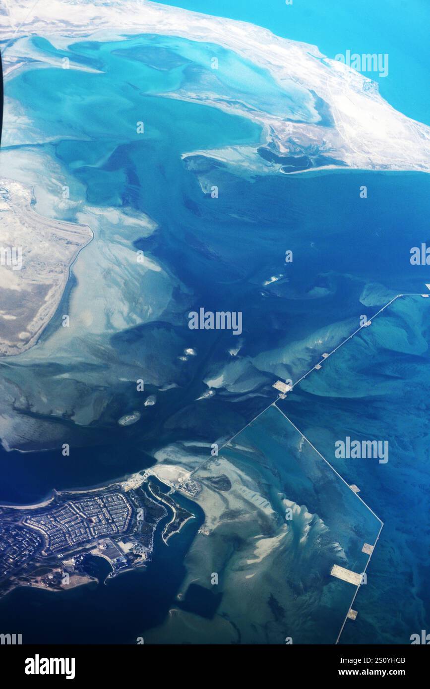 Aerial view of Al Jubail, Saudi Arabia Stock Photo - Alamy