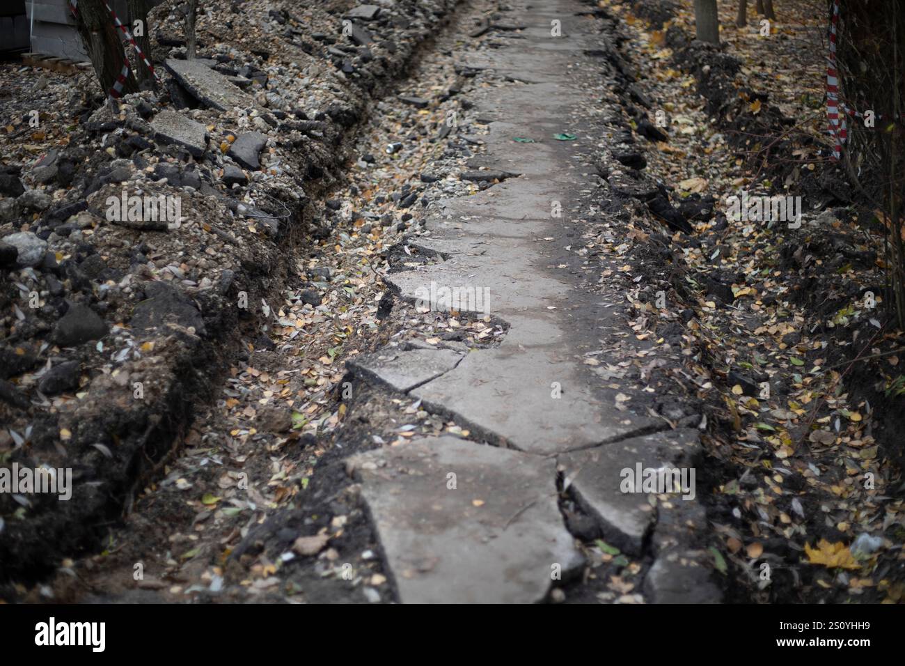 Old broken concrete road hi-res stock photography and images - Alamy