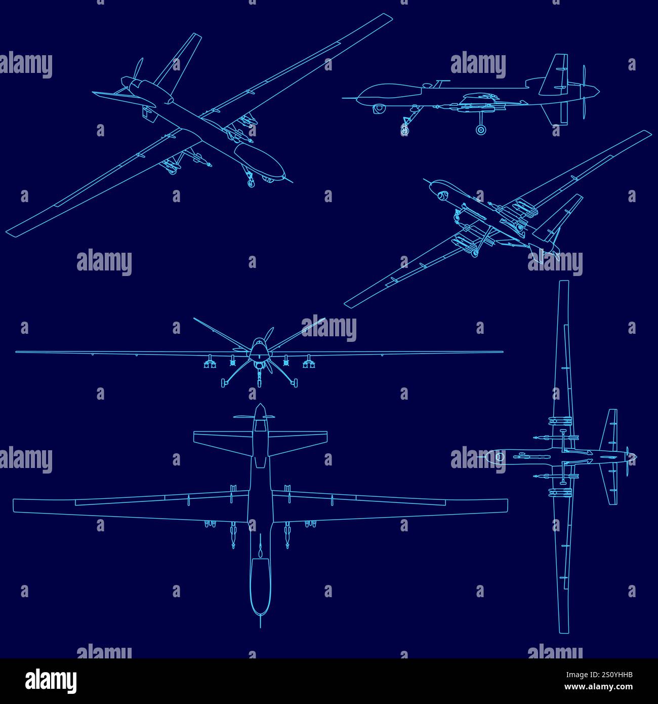 Unmanned military drone uav Stock Vector Images - Alamy
