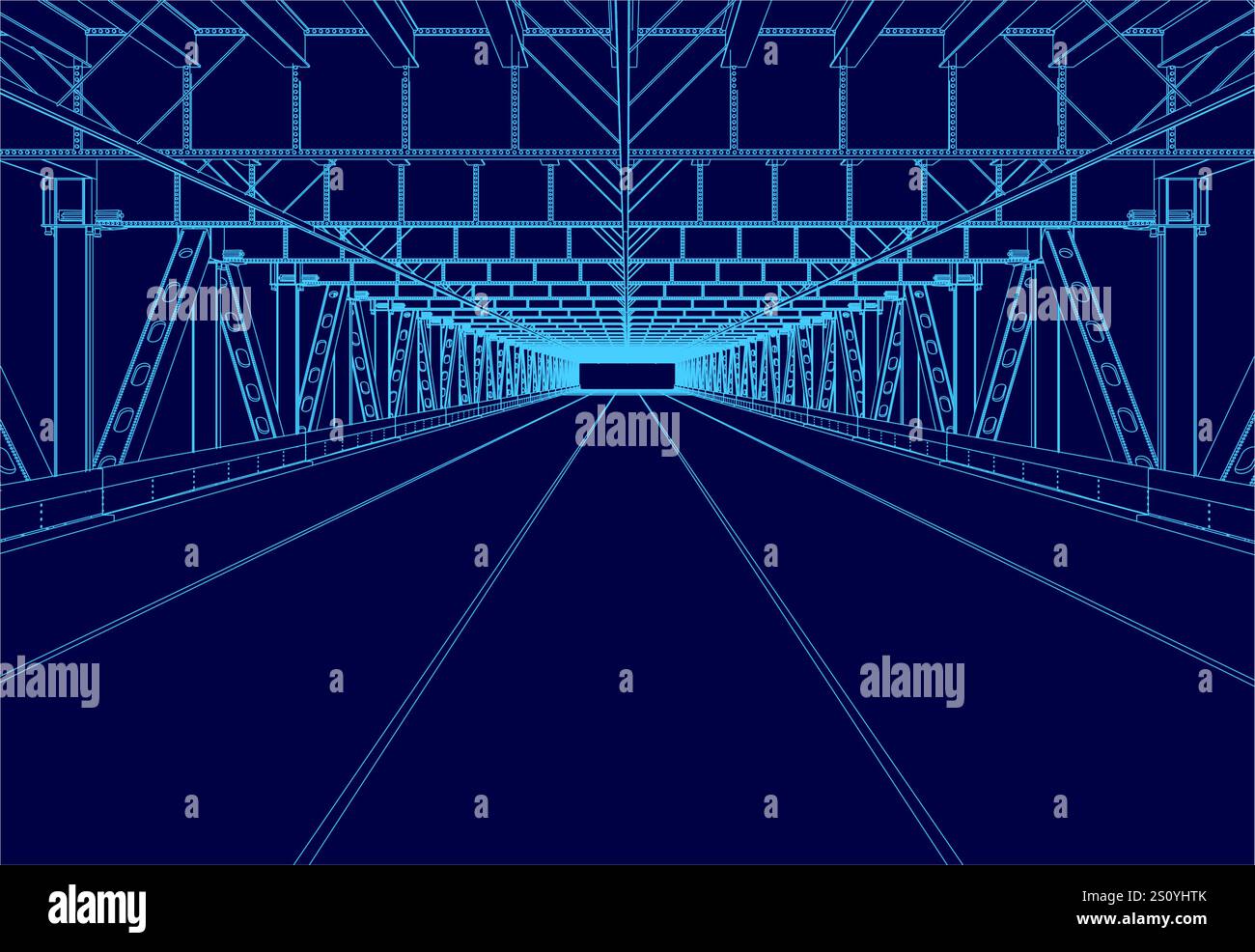 Neon light tunnel perspective Stock Vector Images - Alamy