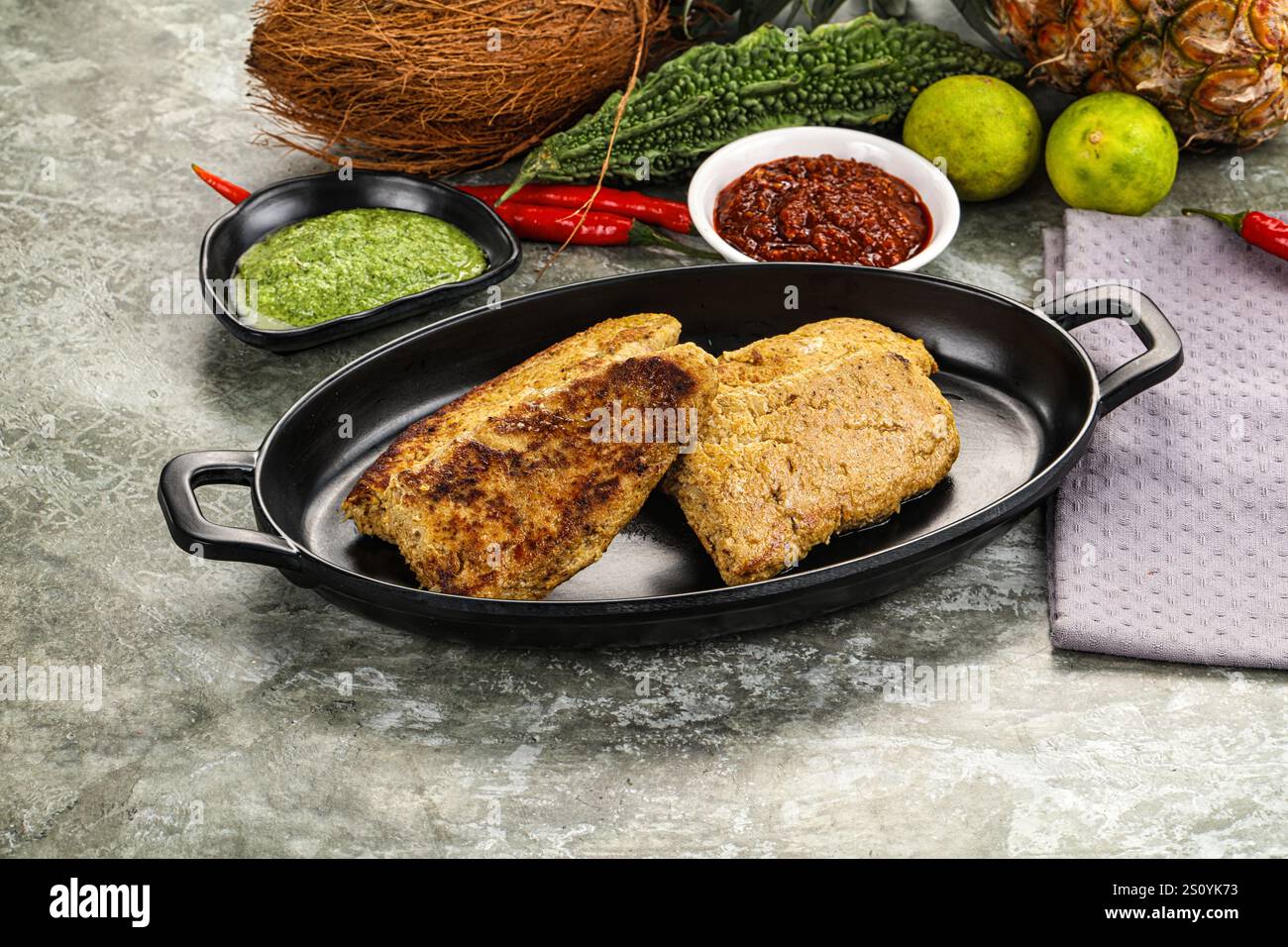 Indian traditional cuisine chiken kebab minced meat Stock Photo - Alamy