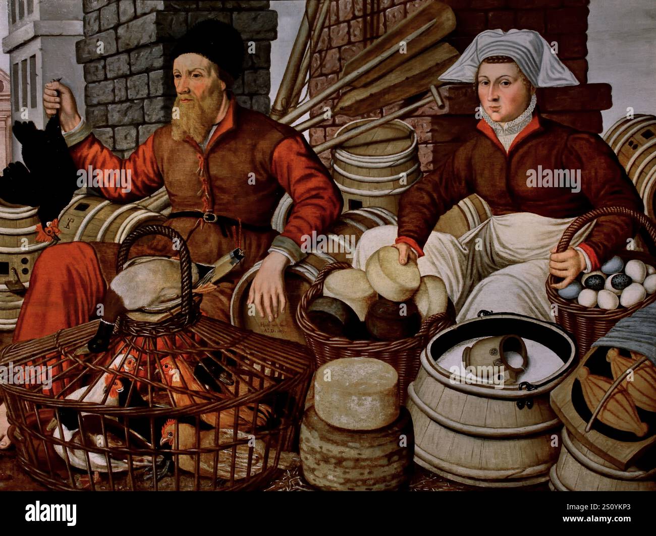 Market Scene 1569 by Jan van Horst active in the Netherlands ca. 1572 ...