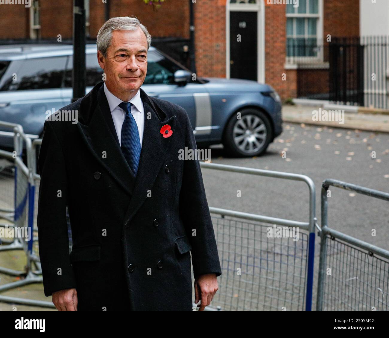 Nigel Farage, MP for Clacton, Leader of the Reform UK Party, close up ...