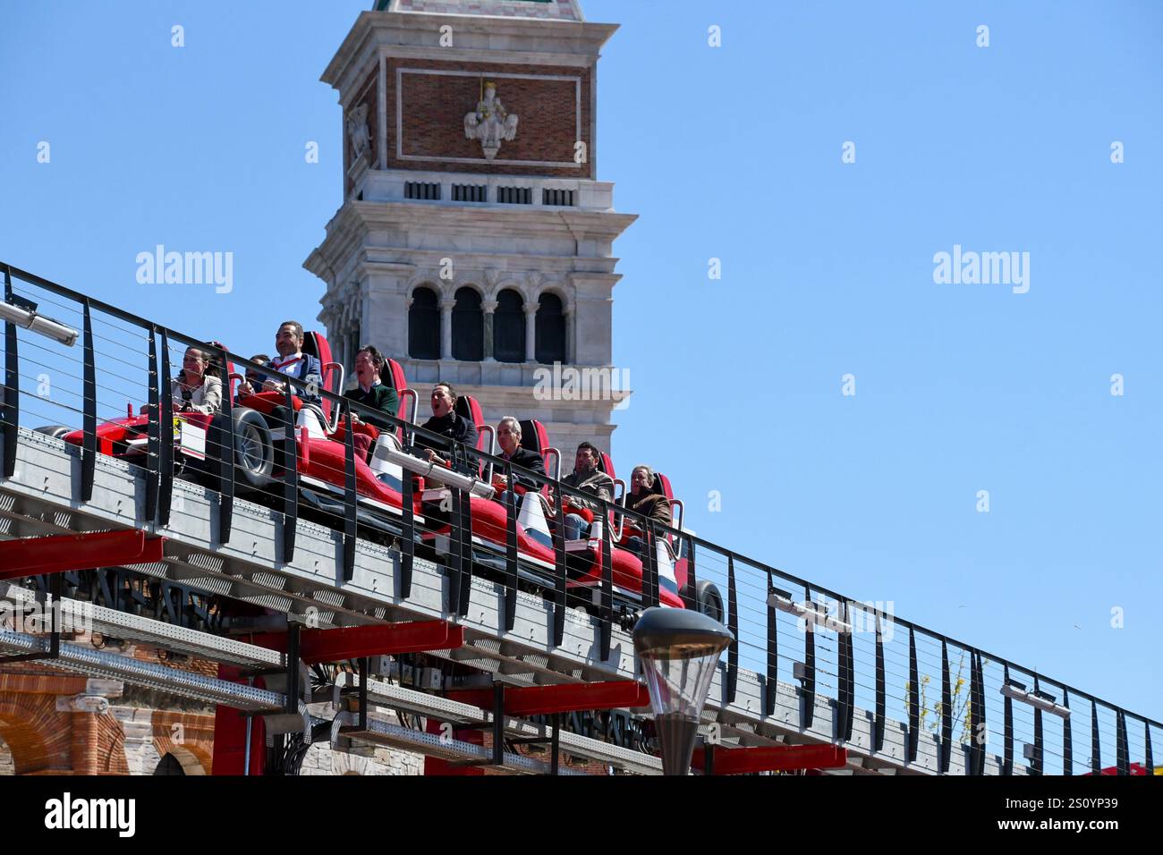 PortAventura, Spain. 6 April 2017. Ferrari Land opened at PortAventura World in Salou, Spain ...