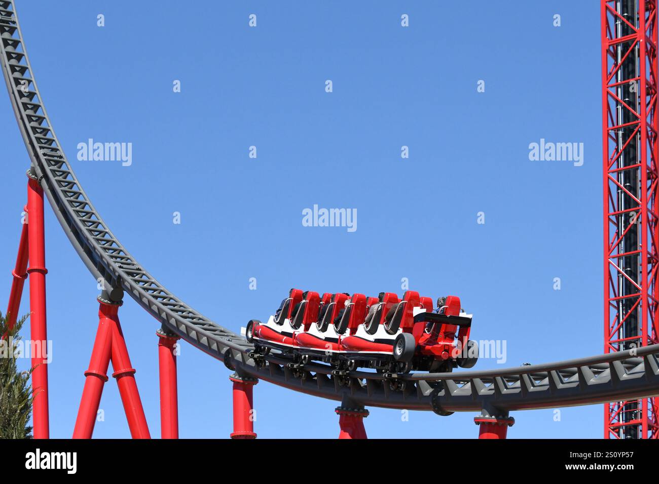 PortAventura, Spain. 6 April 2017. Ferrari Land opened at PortAventura World in Salou, Spain ...