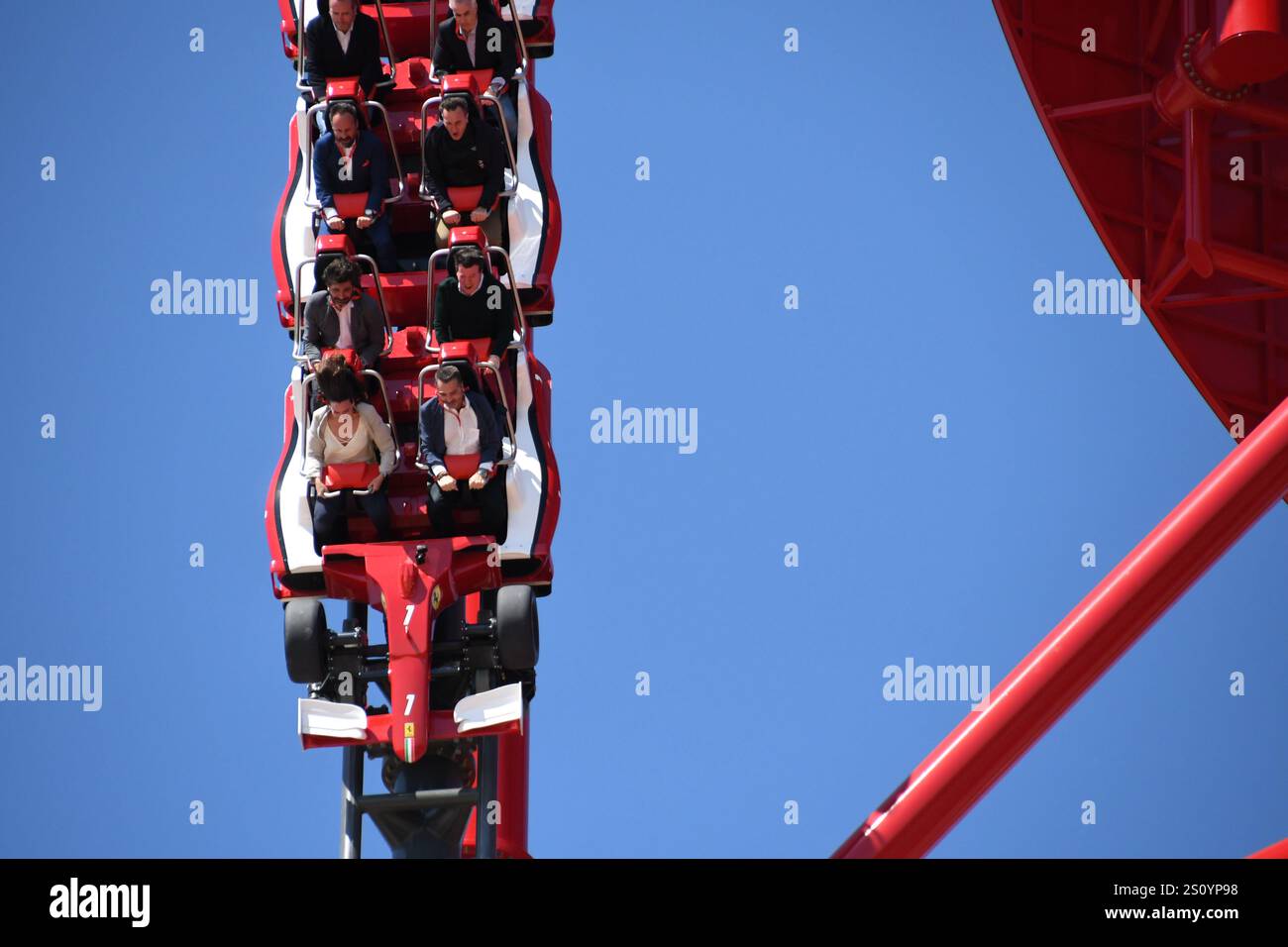 PortAventura, Spain. 6 April 2017. Ferrari Land opened at PortAventura World in Salou, Spain ...