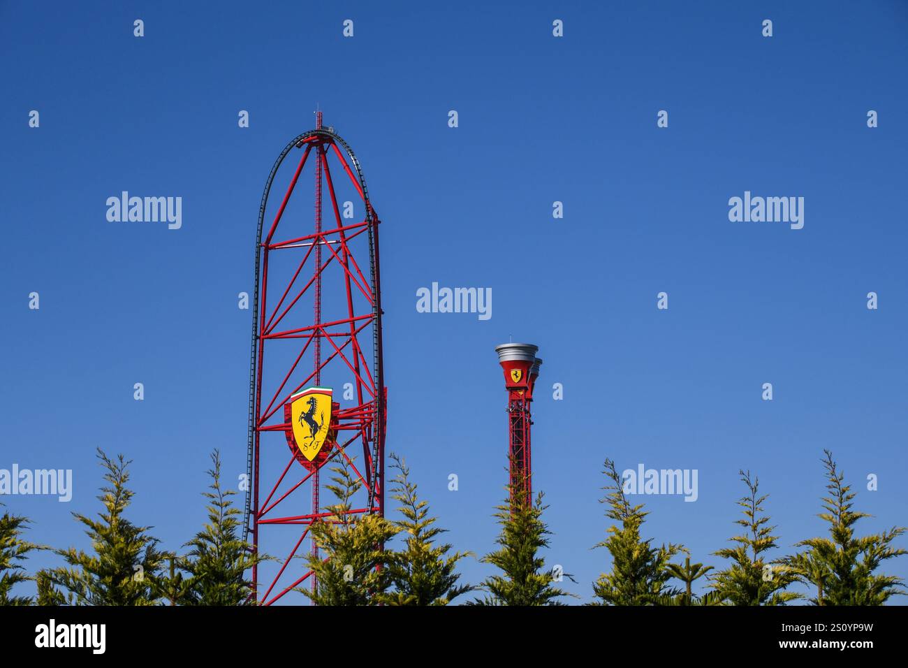 PortAventura, Spain. 6 April 2017. Ferrari Land opened at PortAventura ...