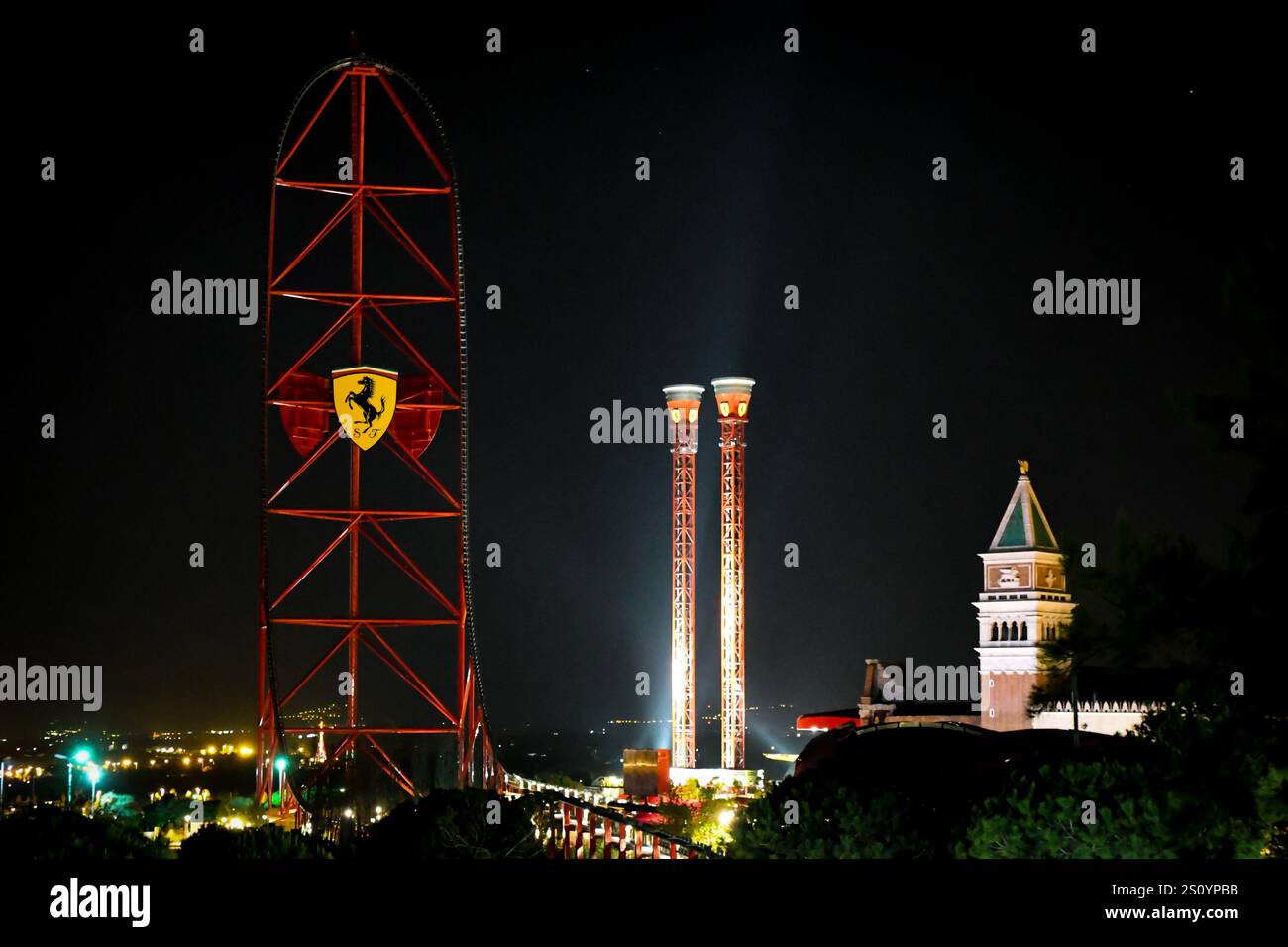 PortAventura, Spain. 6 April 2017. Ferrari Land opened at PortAventura ...