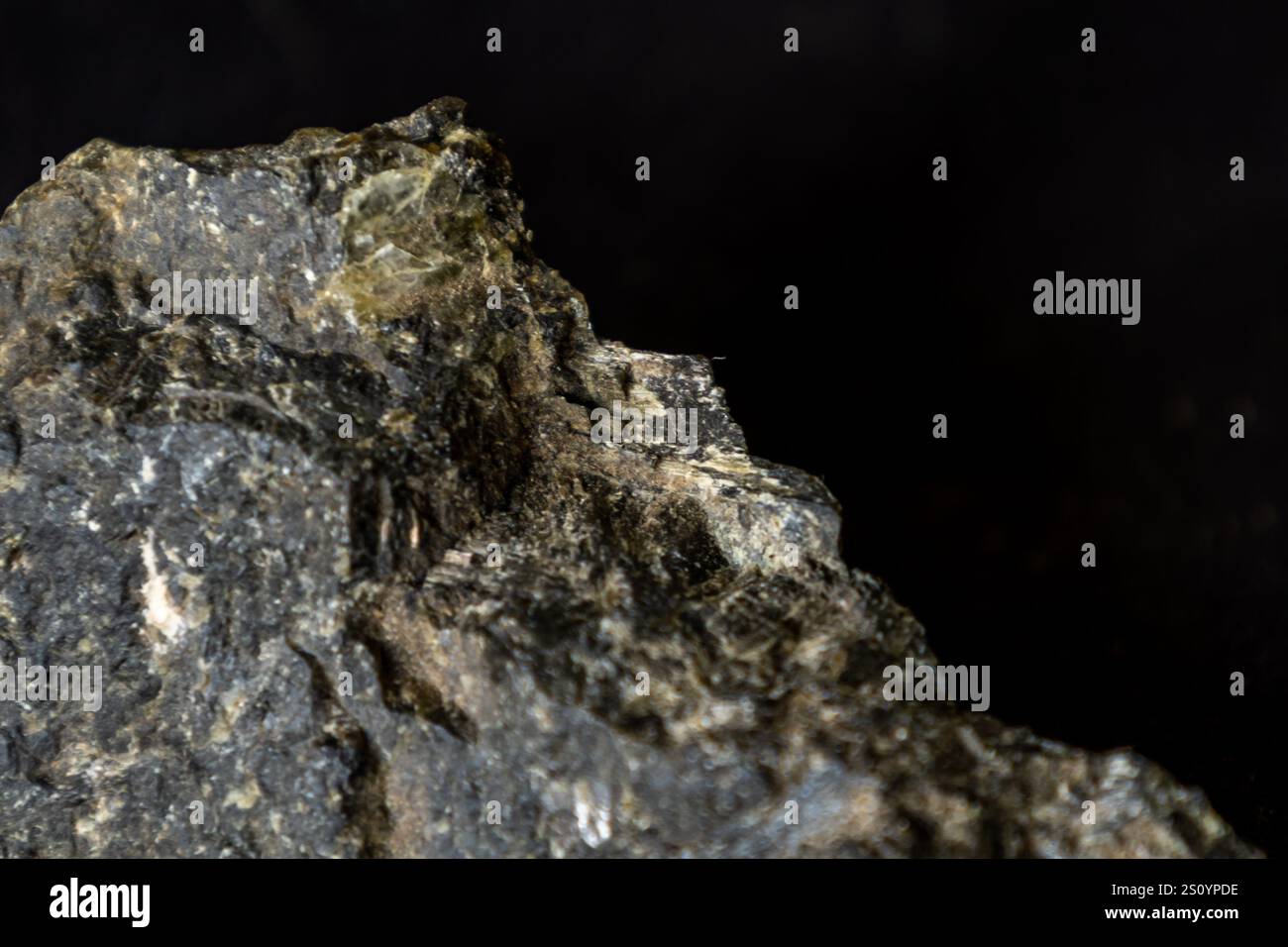 Close-up of an orthopyroxenite sample of from the Bushveld Igneous ...