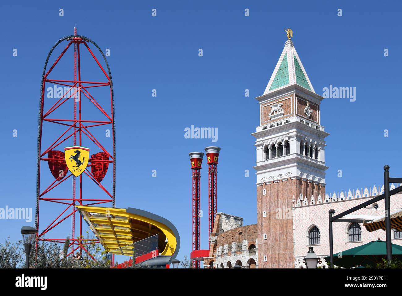 PortAventura, Spain. 6 April 2017. Ferrari Land opened at PortAventura ...