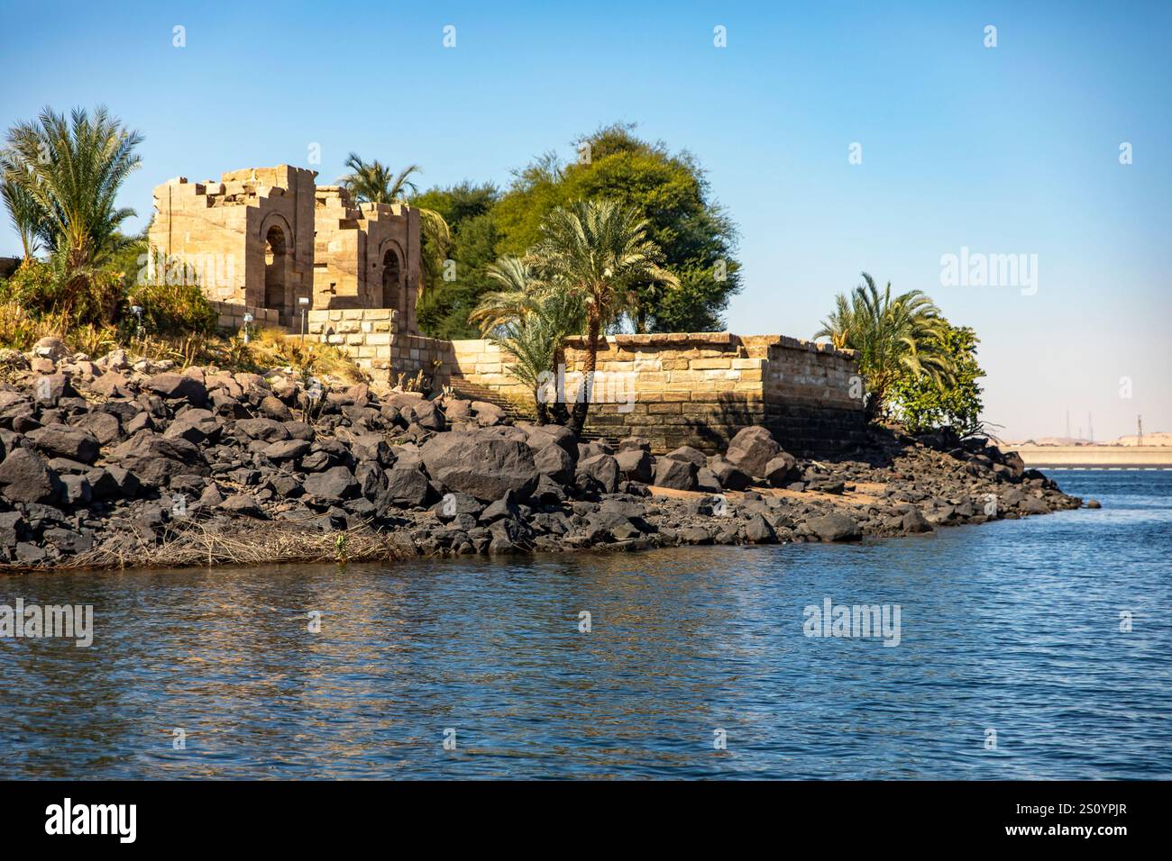 Aswan, Egypt; January 18, 2024: Explore the ruins of the Temple of Jnum ...
