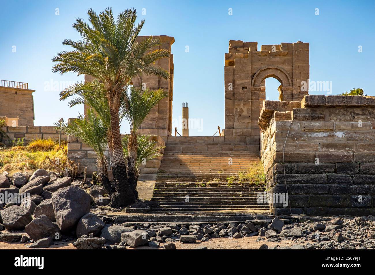 Aswan, Egypt; January 18, 2024: See the Temple of Jhnum in Aswan with ...